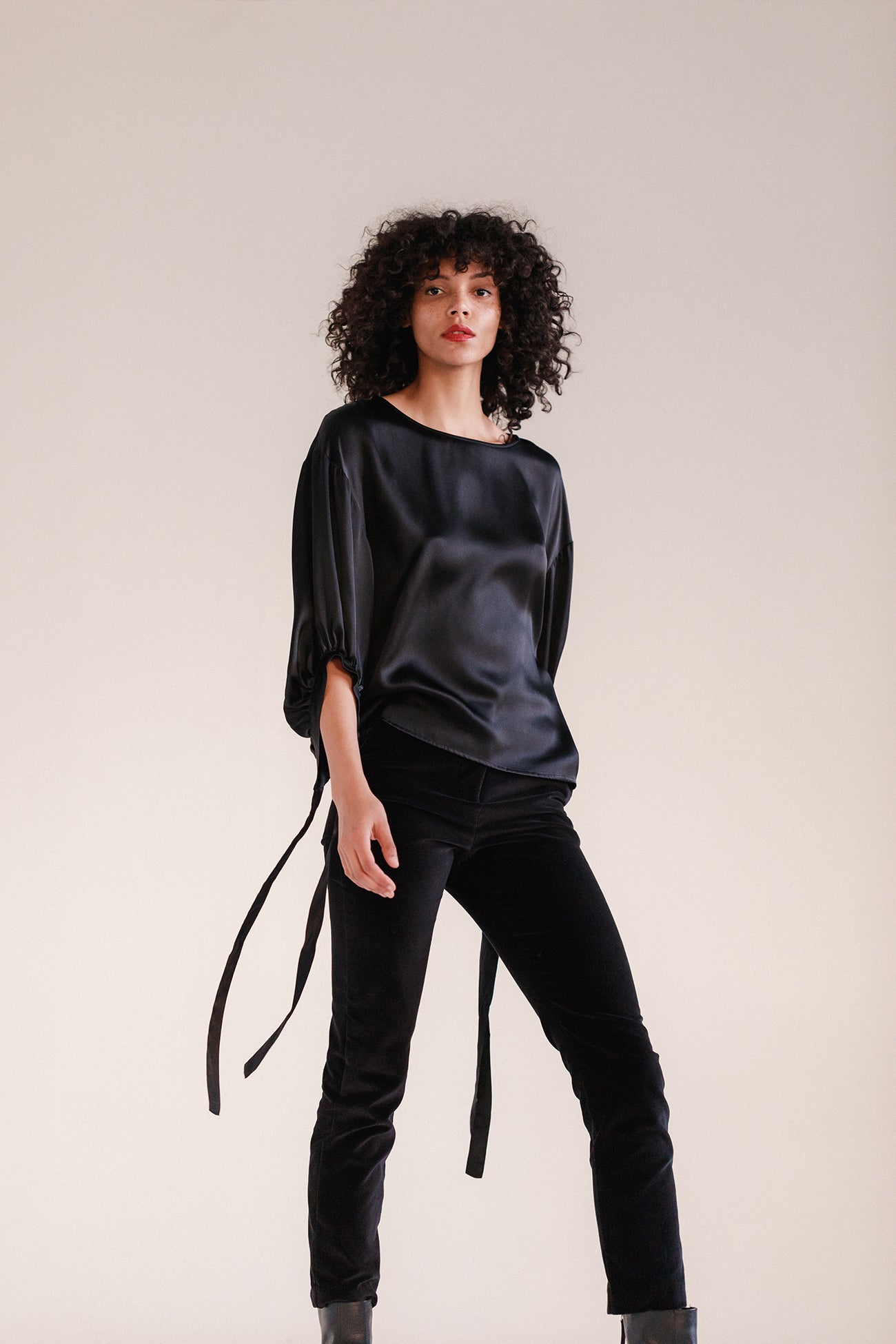 Catherine Gee | Constance Three-Quarter Tie Sleeve Blouse